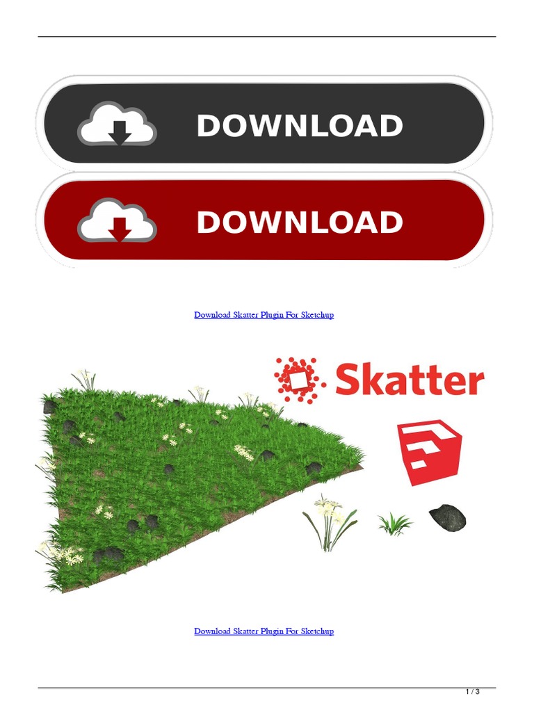 Skatter Plugin For Sketchup PDF | PDF | Sketch Up | Plug In (Computing)