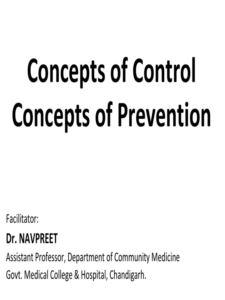 Concepts of Control & Prevention | PDF | Eradication Of Infectious ...
