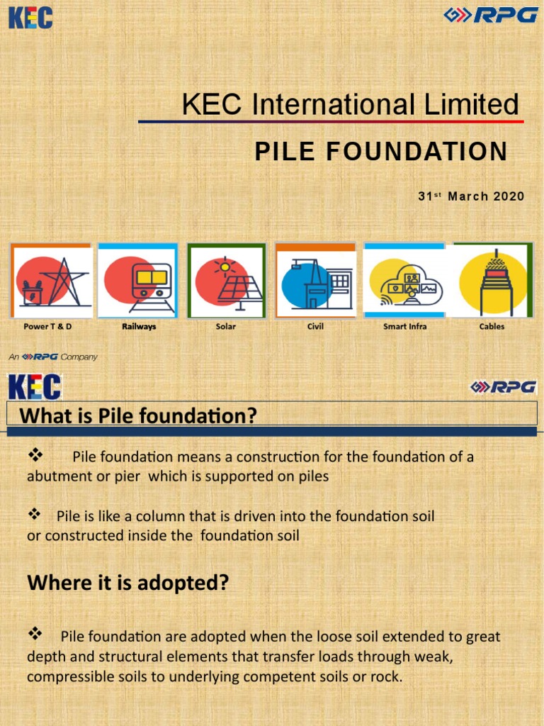 KEC International Limited: Pile Foundation | PDF | Deep Foundation ...