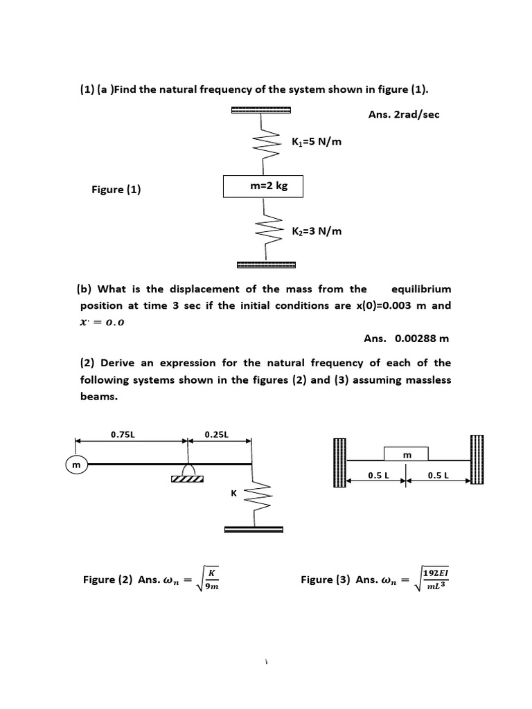 4 Problemsgroup 1 | PDF | Mass | Mechanics