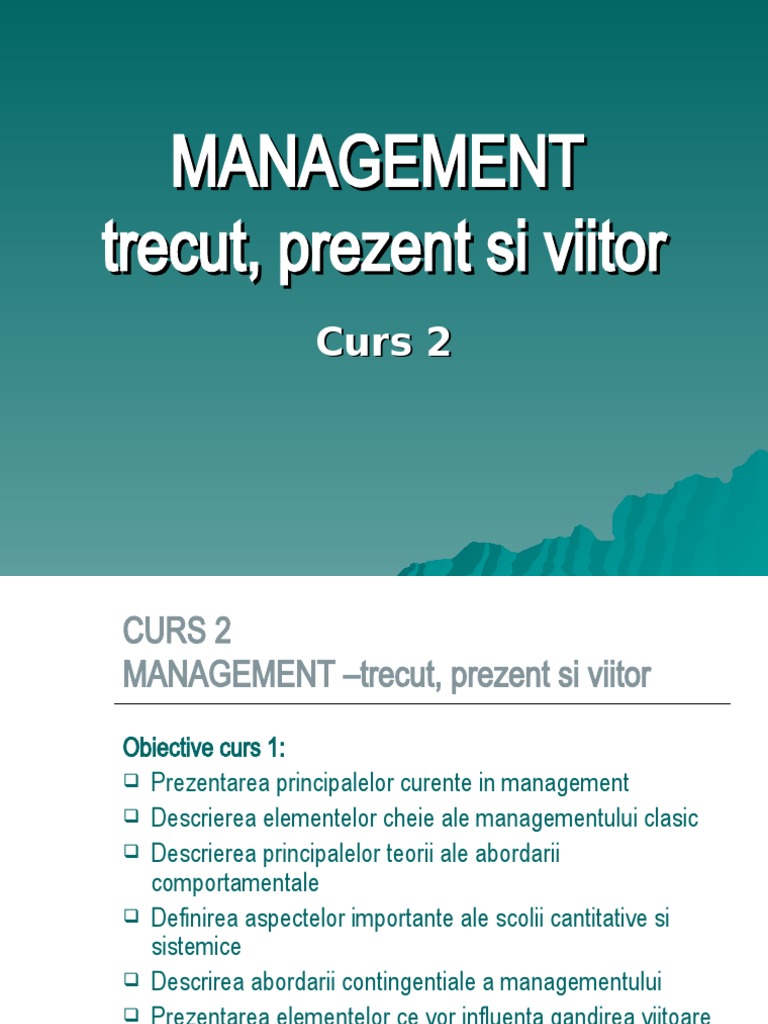 Curs 2 Manag-Evolutie | PDF