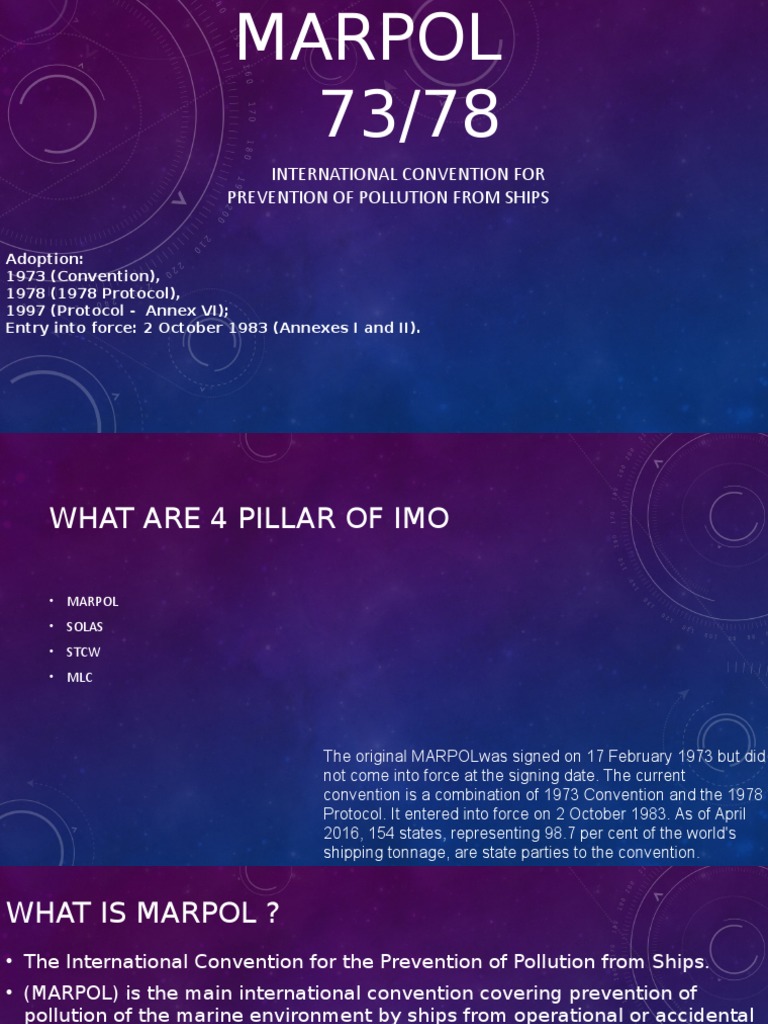 Regulations for the Prevention of Pollution from Ships: An Overview of ...