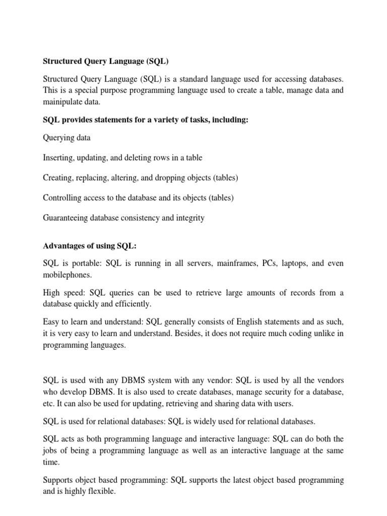 Mysql Commands Notes | PDF | Sql | Databases