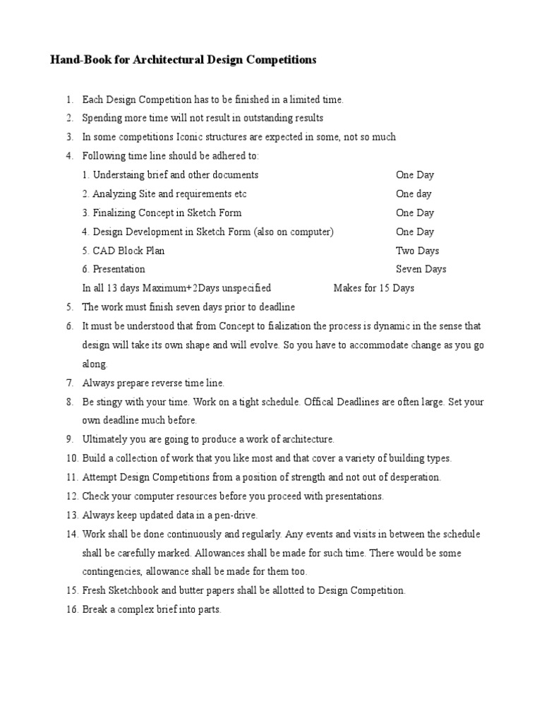 Desin Competition Handbook | PDF | Design | Computing