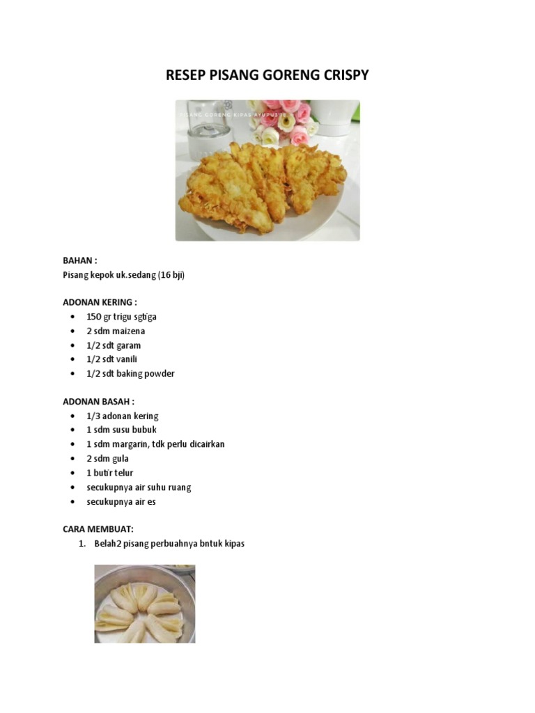 Resep Pisang Goreng Crispy | PDF