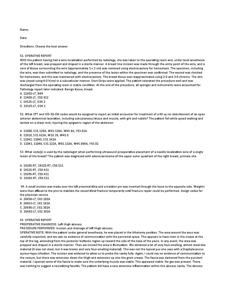 Mock Exam 51-100 | PDF | Medical Specialties | Medicine