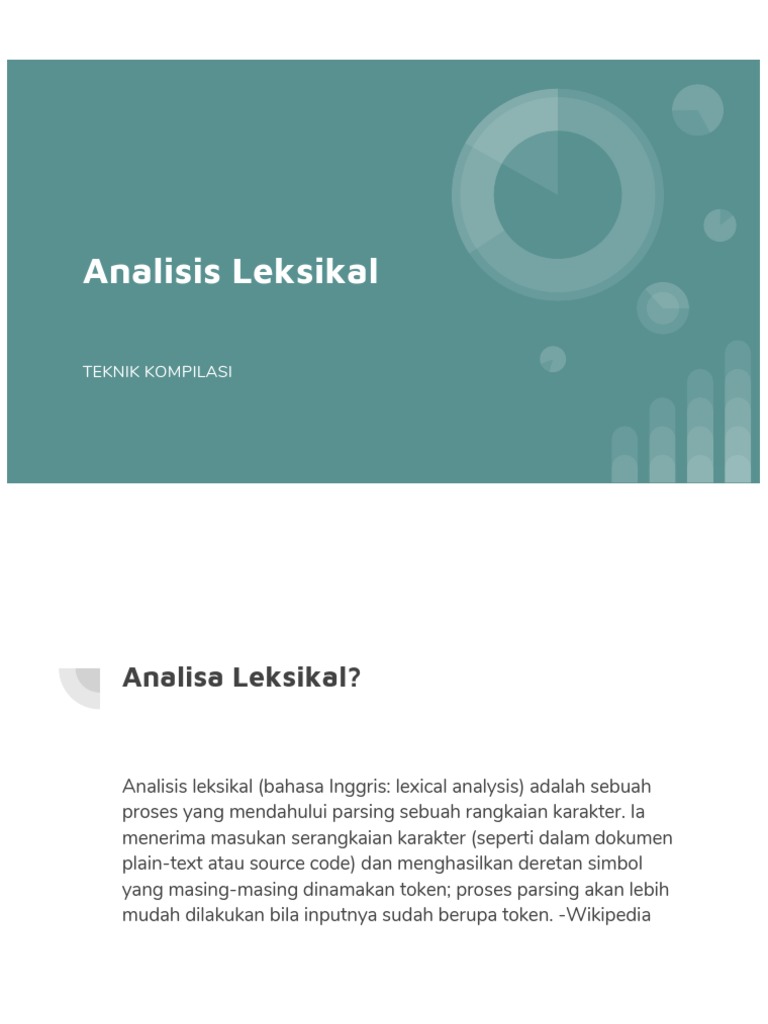 Analisis Leksikal | PDF | Metode & Bahan Ajar | Teknologi & Rekayasa