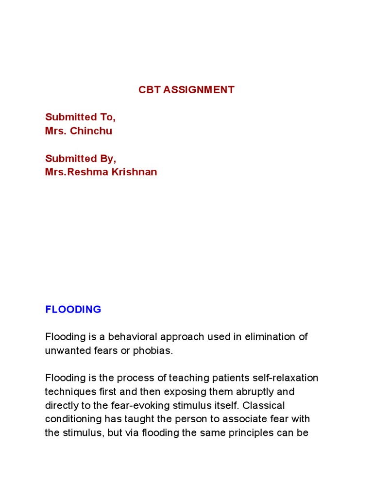 Overcoming Fear Through Exposure: An Analysis of Flooding Therapy and ...