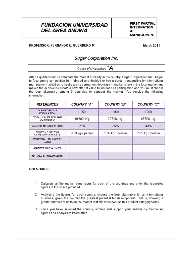 Fuaa - Partial Exam - First | PDF | Target Audience | Market (Economics)