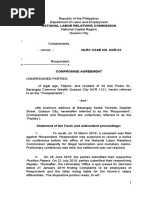 Compromise Agreement Sample | PDF | Judiciaries | Justice