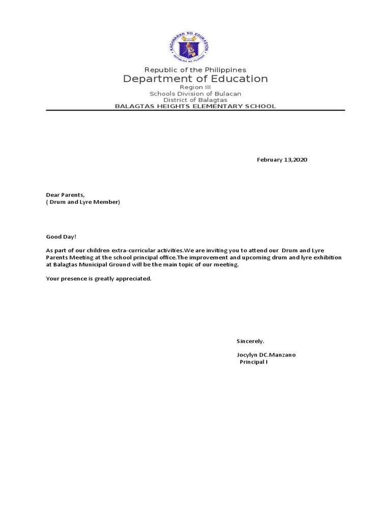 SBM 4 Stake Holder Letter Invitation | PDF