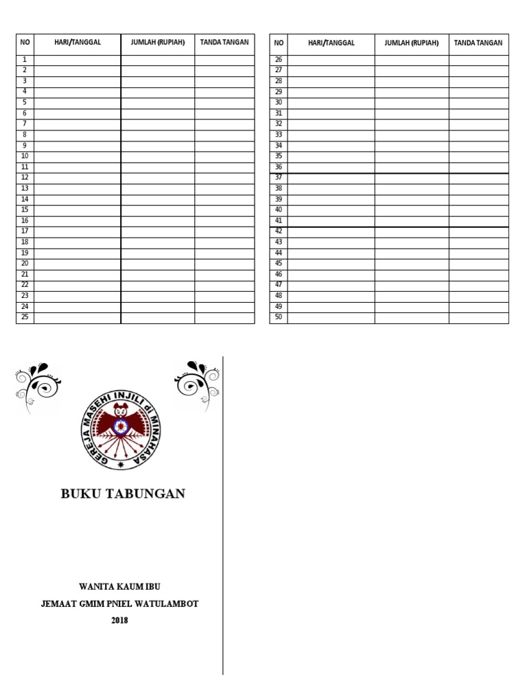 Tabel Buku Tabungan | PDF