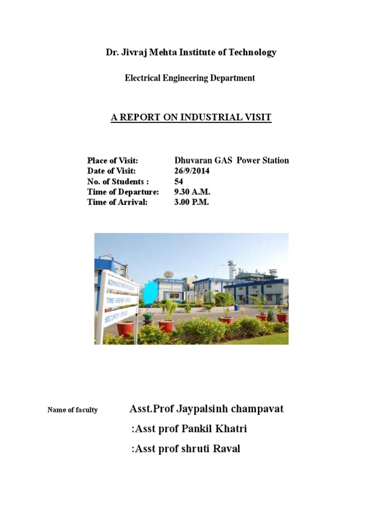 Dhuvaran Power Plant Visit | PDF | Power Station | Electrical Engineering