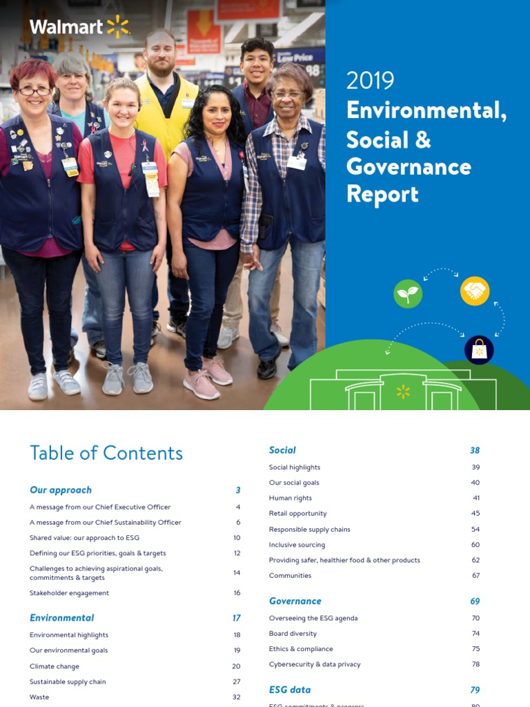 Walmart 2019 Esg Report PDF | PDF | Sustainability | Supply Chain
