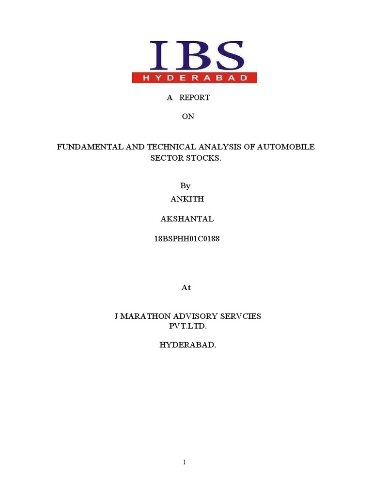 Ankith Interim Report | PDF | Luxury Vehicles | Technical Analysis