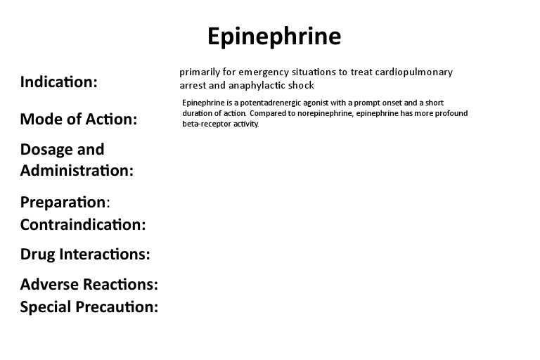 Epinephrine | PDF