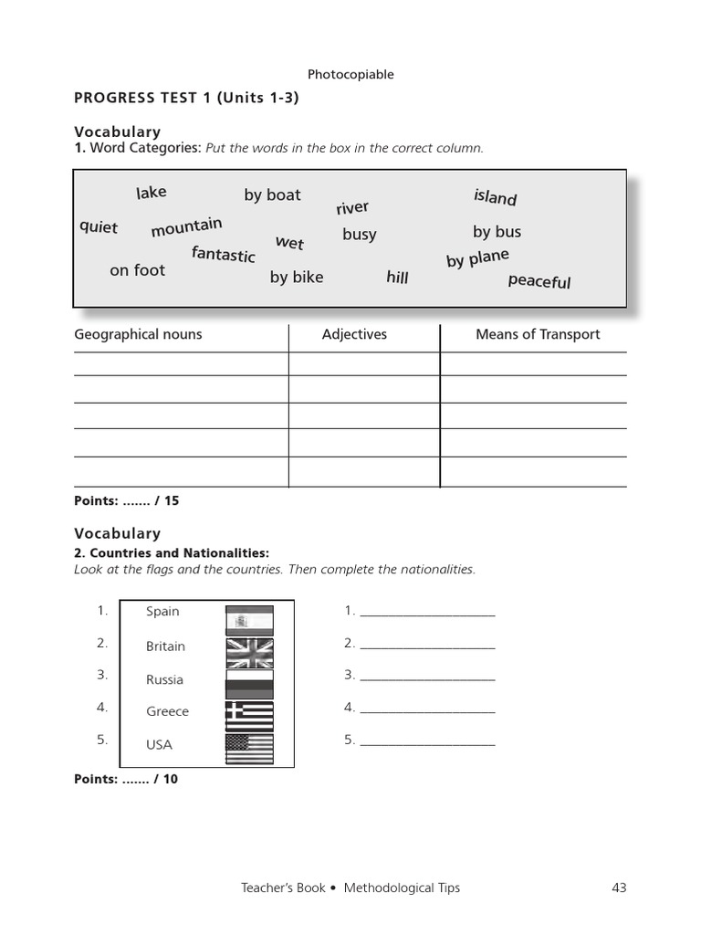 E Class Test 1-3 PDF | Download Free PDF | Cognitive Science | Linguistics