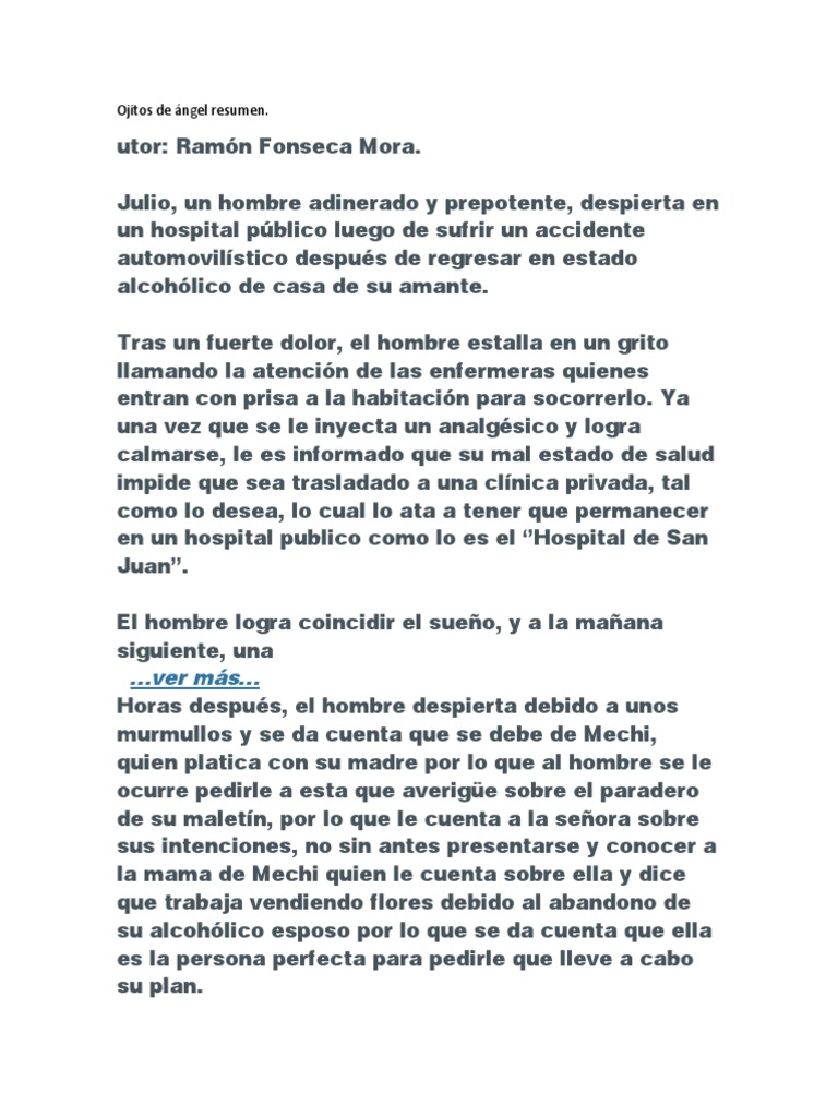 Ojitos de Ángel Resumen | PDF