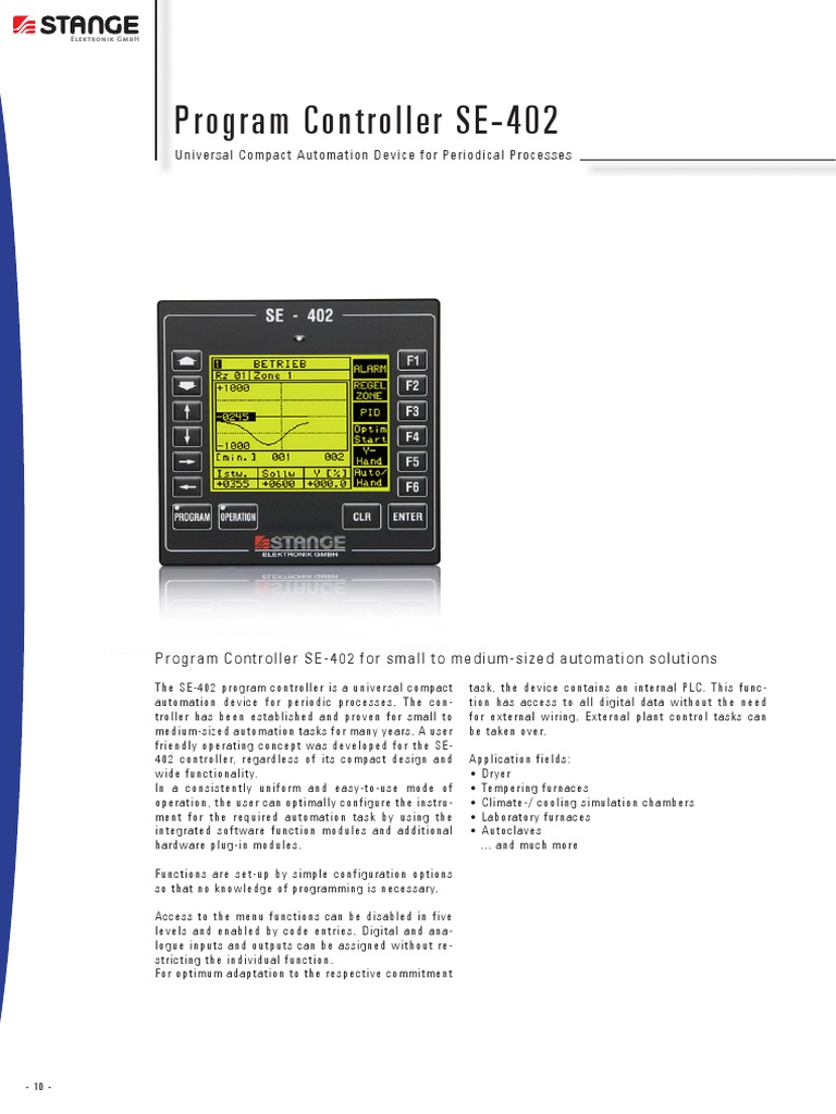 The SE-402 Program Controller: A Versatile and Easy-to-Use Solution for ...
