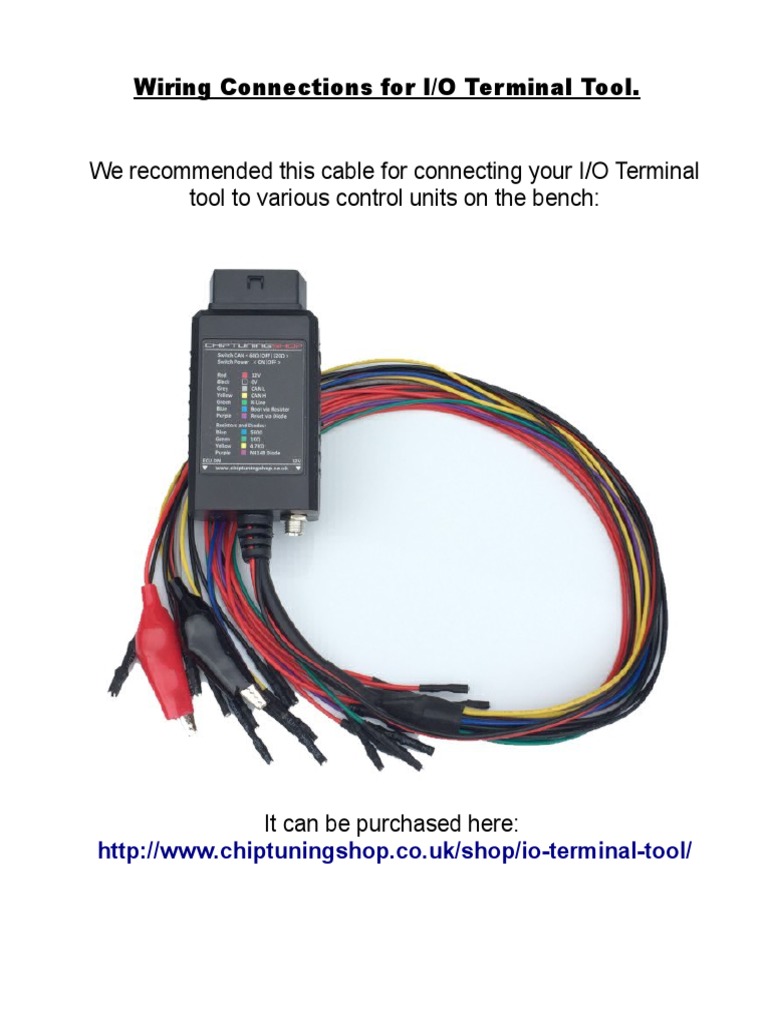 Wiring Connections For I/O Terminal Tool | PDF | Motor Vehicle ...