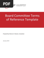 Board Committee Terms of Reference Template PDF | PDF | Consensus ...