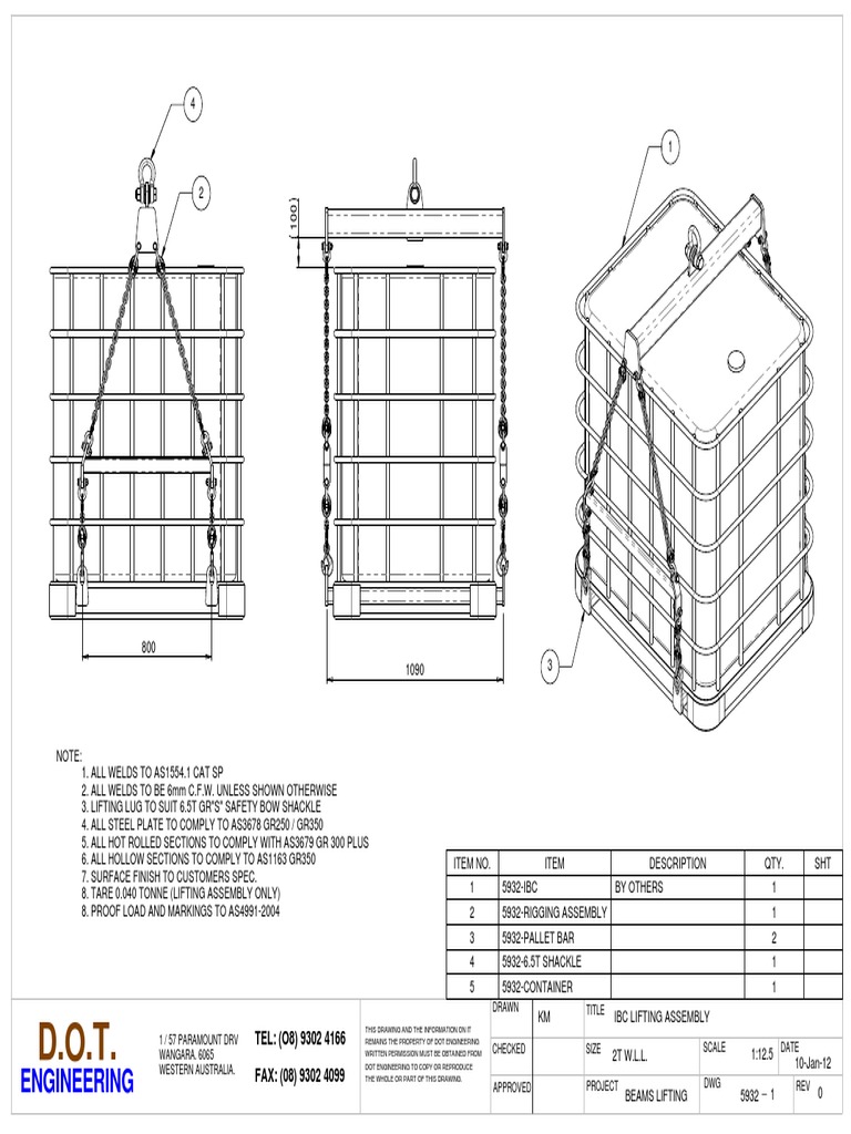 IBC Lifting Frame | Download Free PDF | Industrial Processes | Metals