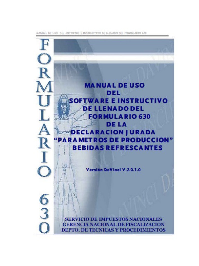 GUIA FORM 630 Parametros Produccion | PDF