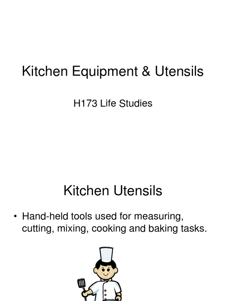 Kitchen Equipment & Utensils PP PDF | PDF | Cookware And Bakeware | Baking