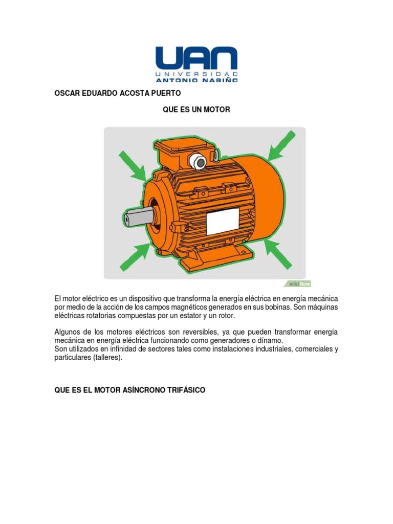 Motores Trifasicos PDF | PDF | Motor eléctrico | Corriente eléctrica