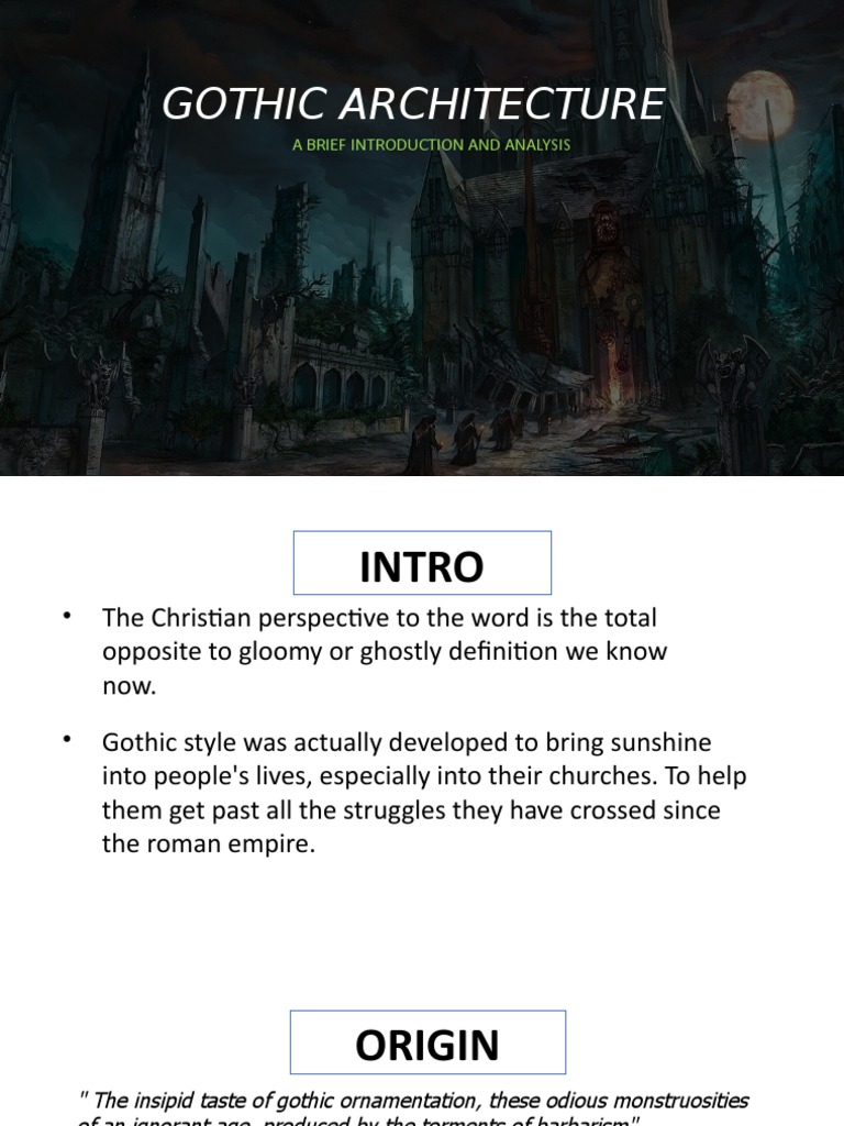 Gothic Architecture: A Brief Introduction and Analysis | PDF | Gothic ...