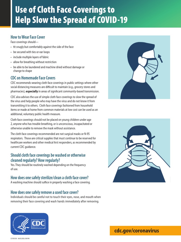 CDC - Cloth Face Mask | PDF | Clothing | Textiles