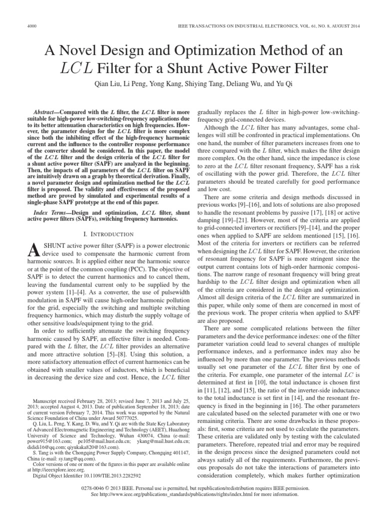 LCL Filter Design | PDF | Power Inverter | Electronic Filter