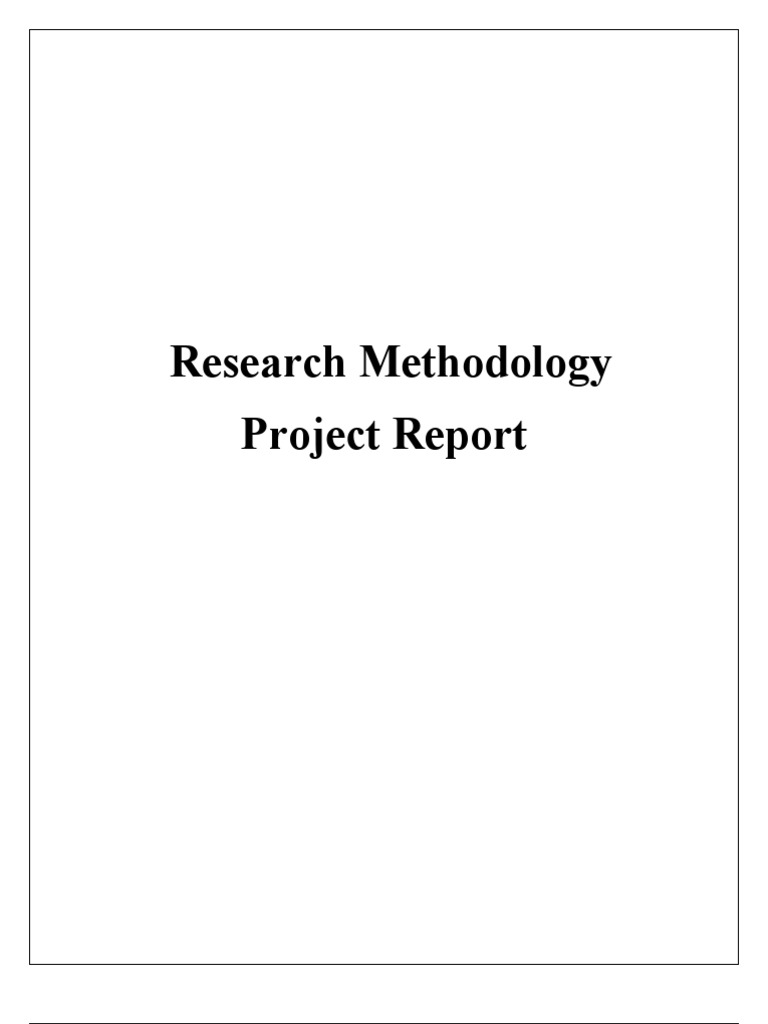 Research Methodology Project Report | PDF | Consumer Behaviour | Pricing