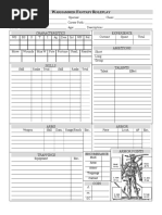 WFRP 4e Character Sheet | PDF | Spreadsheet