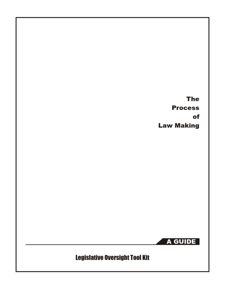 The Process of Law Making: A Guide | PDF