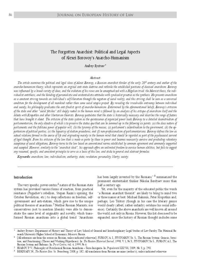 The Forgotten Anarchist Andrey Bystrov PDF | PDF | Anarchism | Individualism
