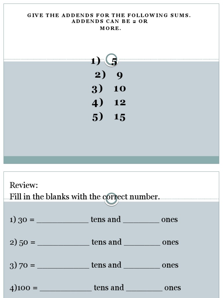 Add Mentally 2 - To - 3 Digit Numbers With Multiples of Hundreds | PDF ...
