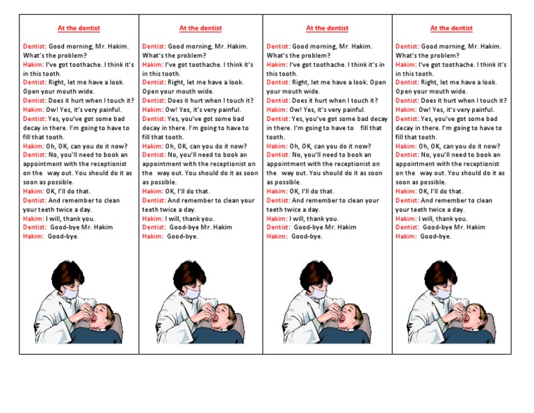 Dentist-Patient Dialogue on Toothache | PDF | Dentistry | Human Tooth