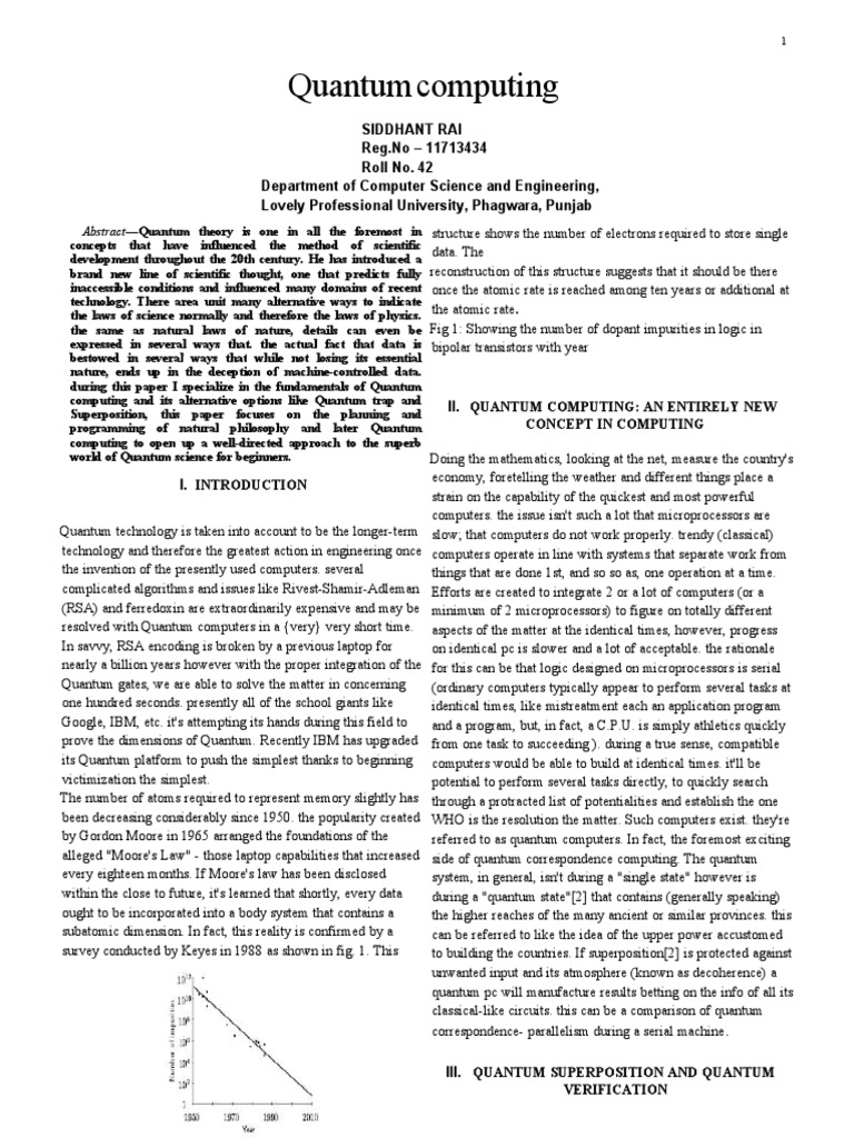 Quantum Computing | PDF | Mechanical Engineering | Scientific Method