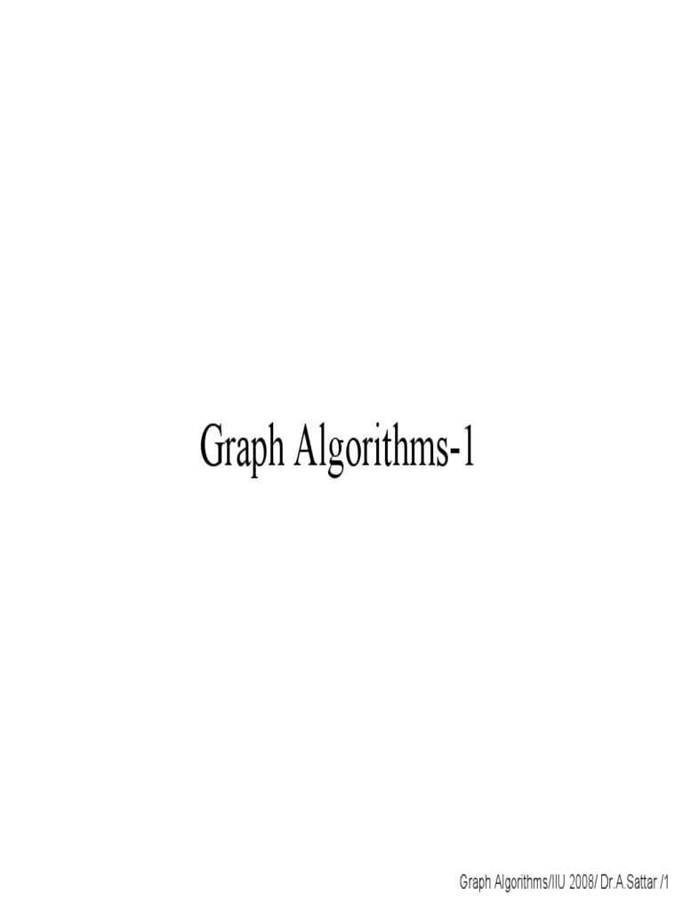 Microsoft PowerPoint - Graphs-1 | PDF | Vertex (Graph Theory) | Algorithms