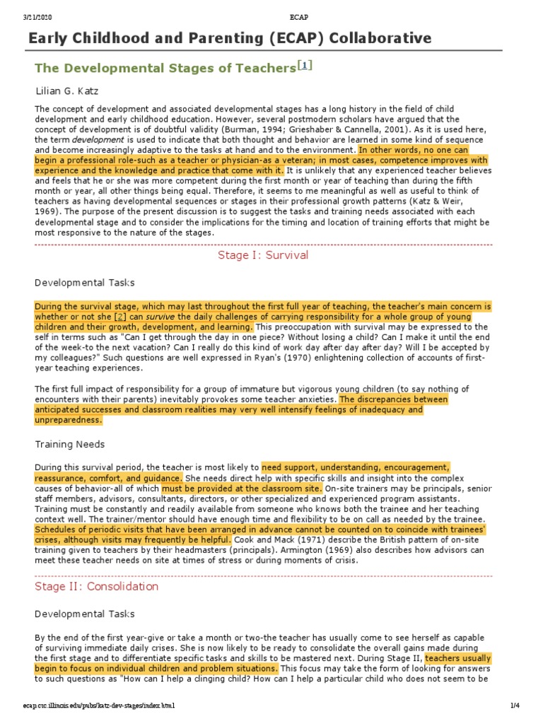 The Developmental Stages of Teachers | PDF | Teachers | Language ...