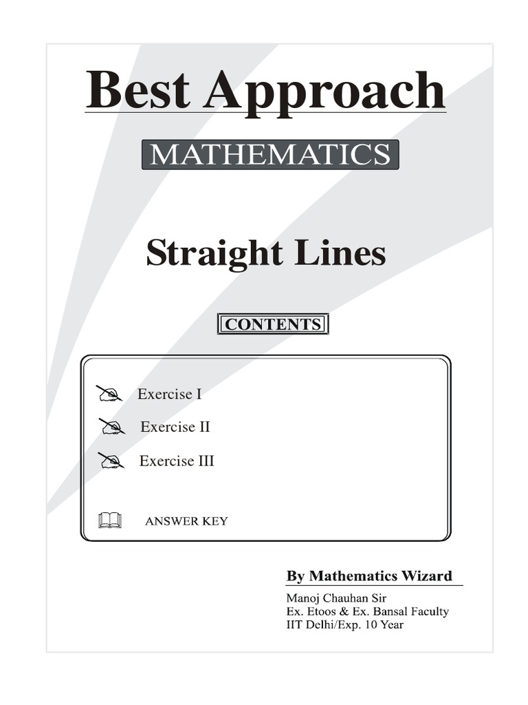 07 Straight Line - Sheet - by MC Sir | PDF | Line (Geometry) | Slope
