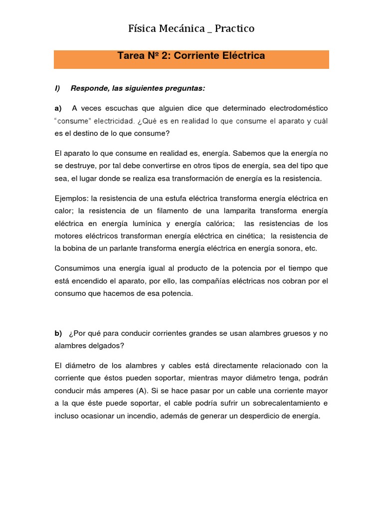 Practico de ELECTRICIDAD - Respuestas | PDF | Resistencia Eléctrica y Conductancia | Fusible ...