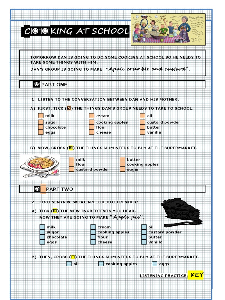 C King at School: Apple Crumble and Custard" | PDF | Custard | Flour