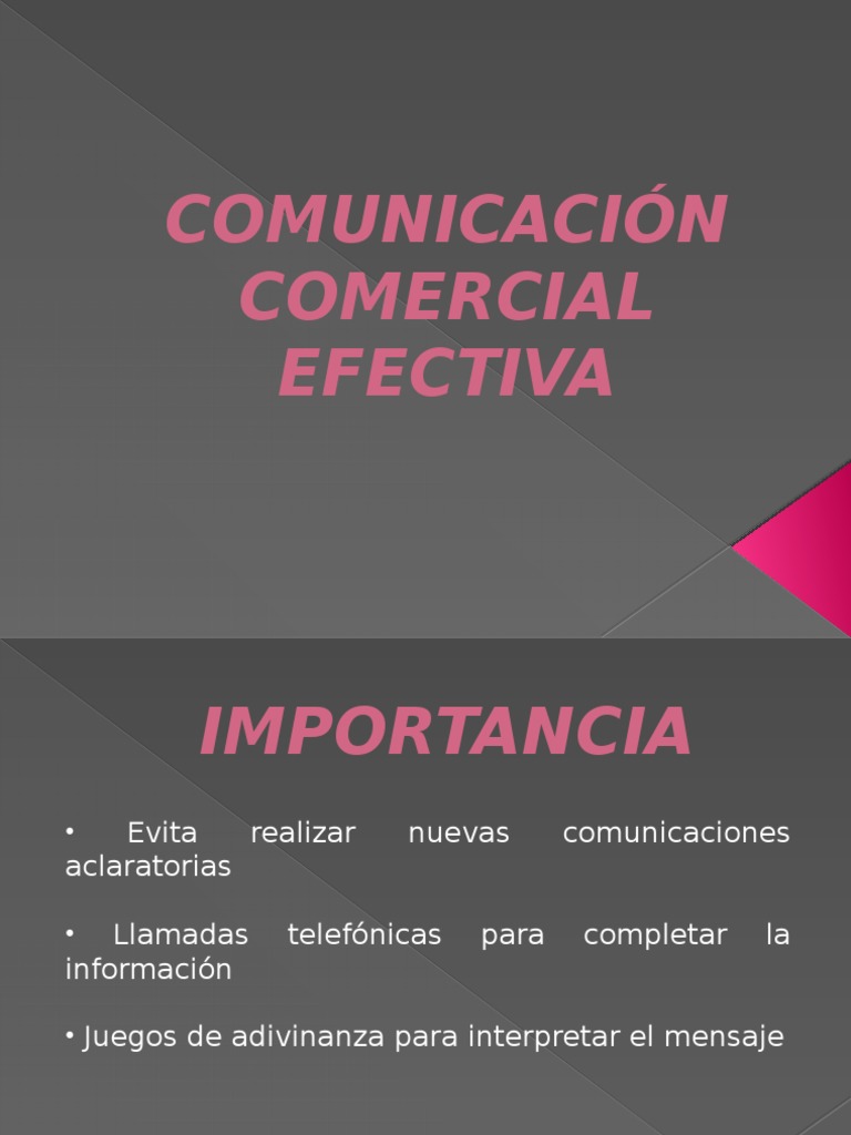 Comunicacion Comercial Efectiva | PDF