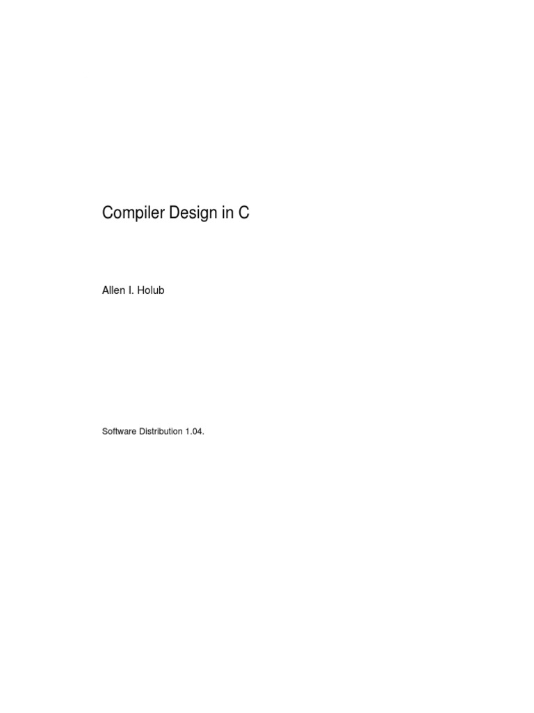 Compiler Design in C Errata PDF | PDF | Source Code | Compiler