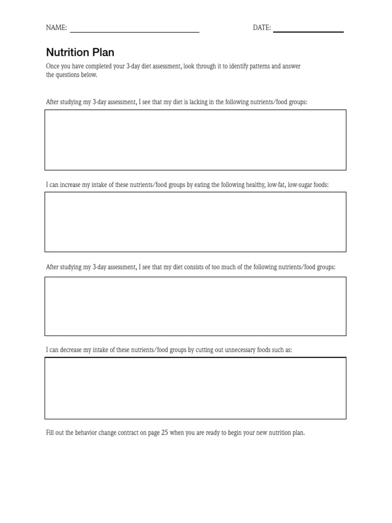 BCL Implement Nutrition Plan PDF | PDF