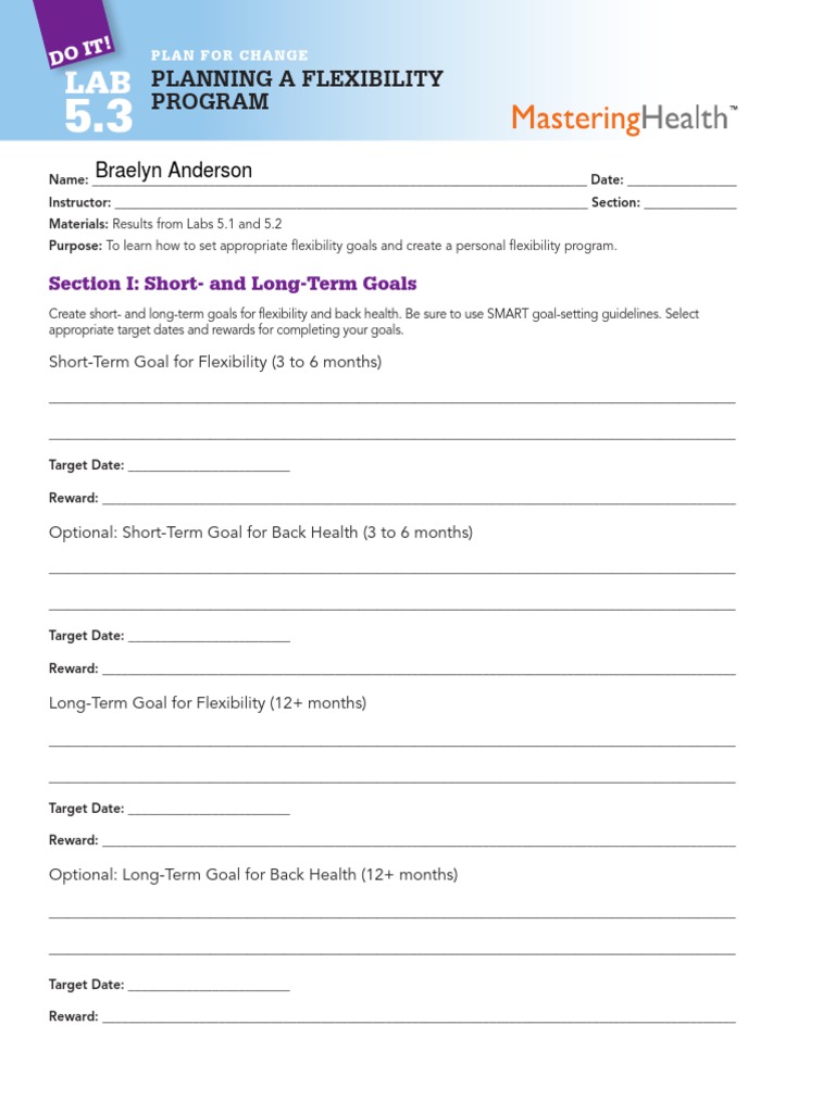 Flexibility Program Planning Guide | PDF | Behavior Modification ...