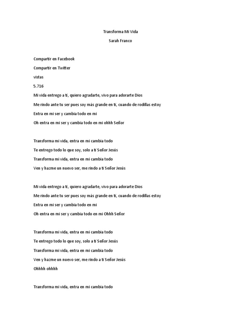 Transforma Mi Vida | PDF