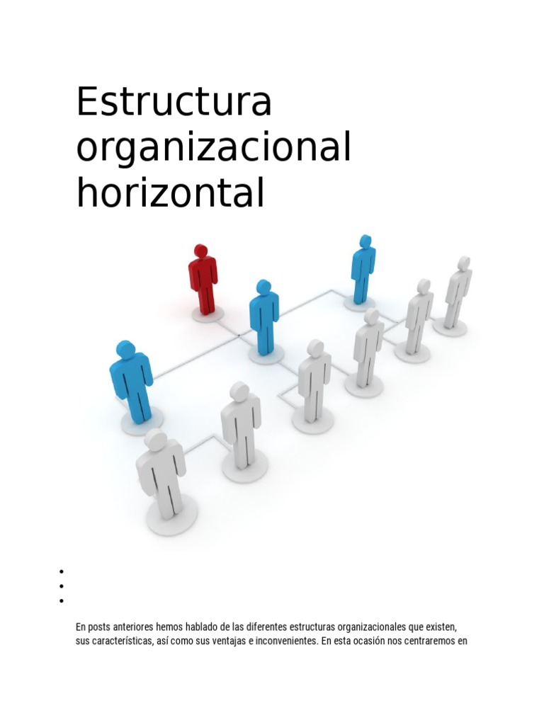 Estructura Organizacional Horizontal | PDF | Toma de decisiones | Economias